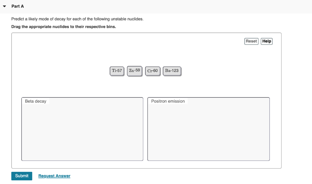 Solved Part A Predict a likely mode of decay for each of the | Chegg.com