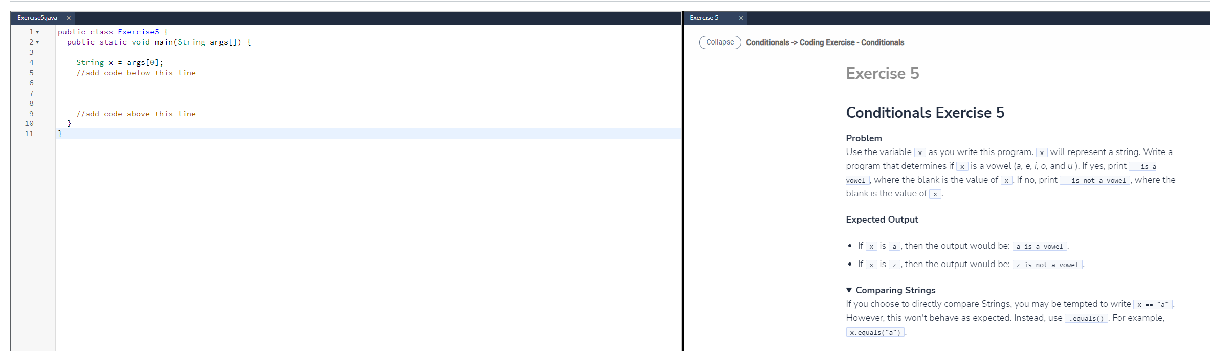 Solved Exercise 5 Exercise5.java l public class Exercise5 { | Chegg.com