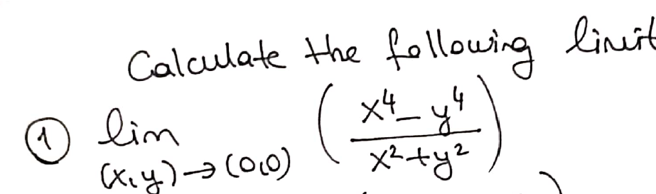 Solved Calculate the following linit (1) | Chegg.com