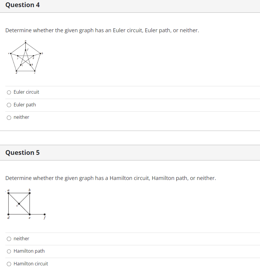 Solved Determine whether the given graph has an Euler | Chegg.com