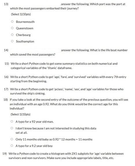 Solved 10) Write a short Python code to get some summary | Chegg.com Solved 10) Write a short Python code to get some summary | Chegg.com