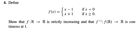 Solved 4. Define f(x)={x−1x+1 if x