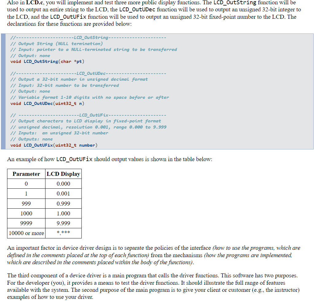 In this part of the lab, you will interface a 16×2 | Chegg.com