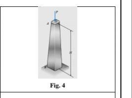 Solved Q.4. A post AB shown in Fig. (4) | Chegg.com