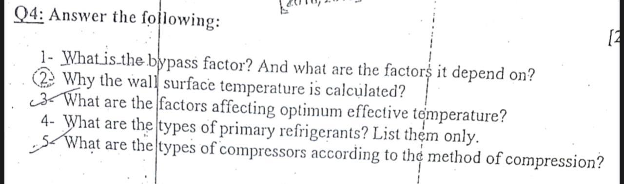 Solved Q4: Answer the following: 14 1- What is the bypass | Chegg.com