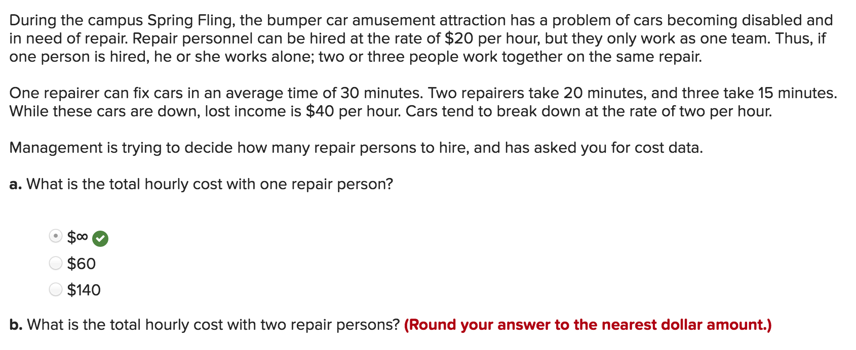 Solved During the campus Spring Fling, the bumper car | Chegg.com