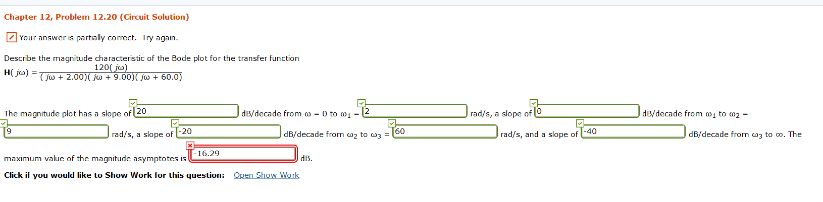 Solved Chapter 12, Problem 12.20 (Circuit Solution) Your | Chegg.com