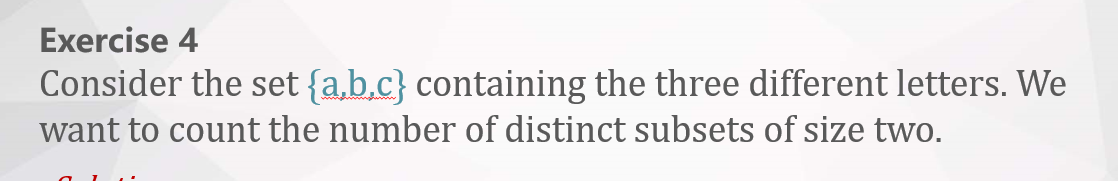 Solved Exercise 4 Consider the set {a,b,c} containing the | Chegg.com