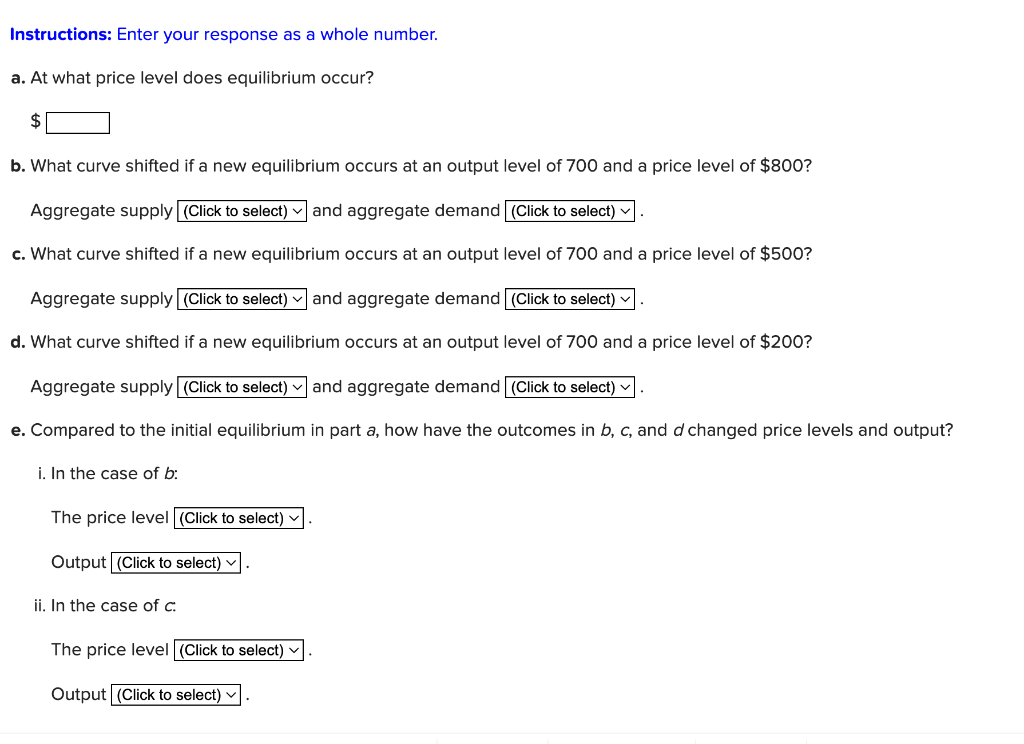 Solved Graph the following aggregate demand (AD) and | Chegg.com