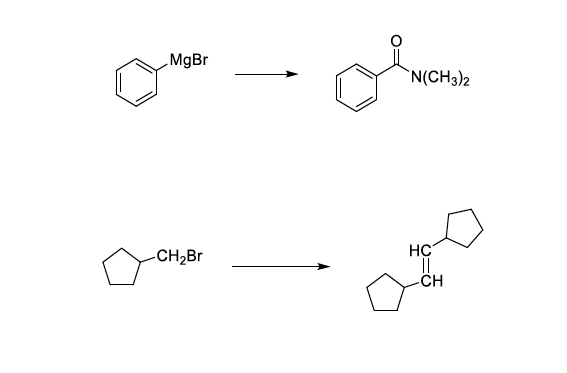 Solved MgBr c N(CH3)2 -CH2Br HC II CH | Chegg.com