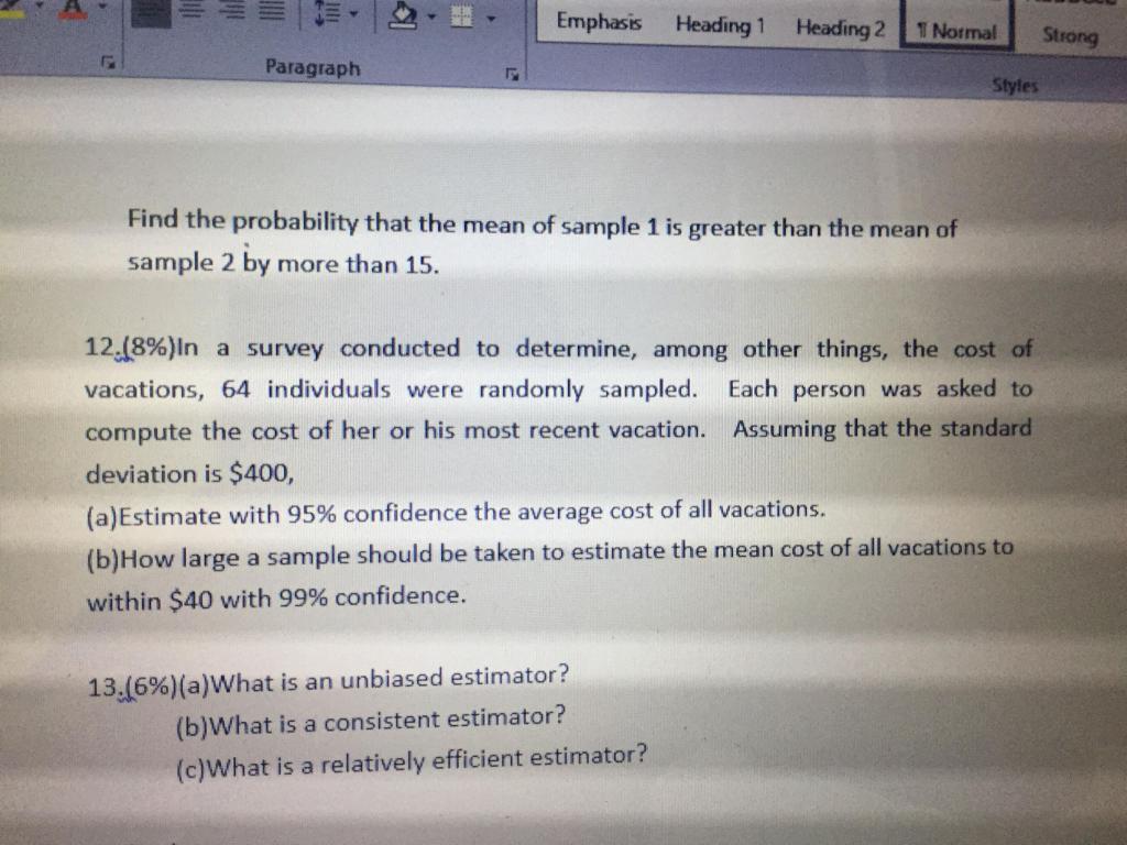 Solved Emphasis Heading 1 Heading 2 I Normal Strong | Chegg.com