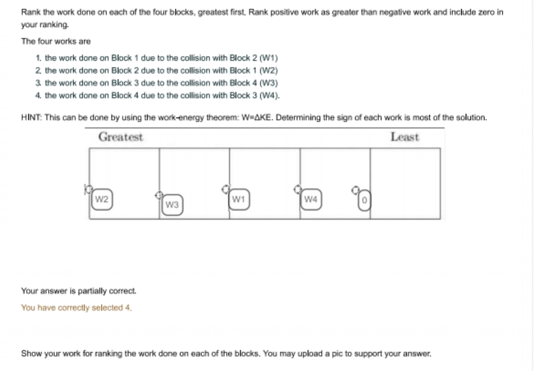Solved hformation A block collides with another block in two | Chegg.com