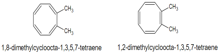 Solved 1,8-dimethylcycloocta-1,3,5,7-tetraene | Chegg.com
