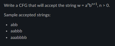 Solved Write a CFG in automata that will accept the string | Chegg.com