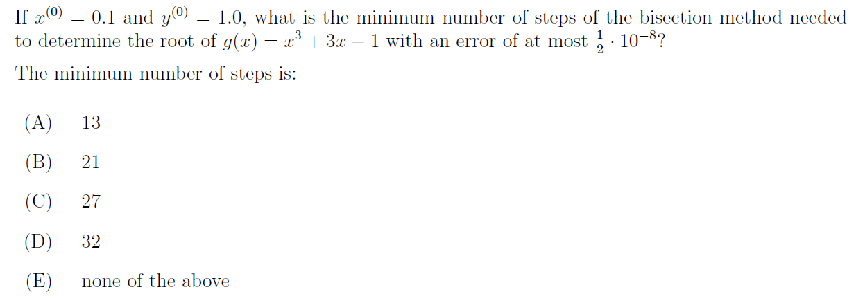 Solved = = If x0) = 0.1 and y(0) 1.0, what is the minimum | Chegg.com