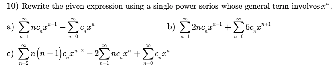 Solved 10) Rewrite the given expression using a single power | Chegg.com