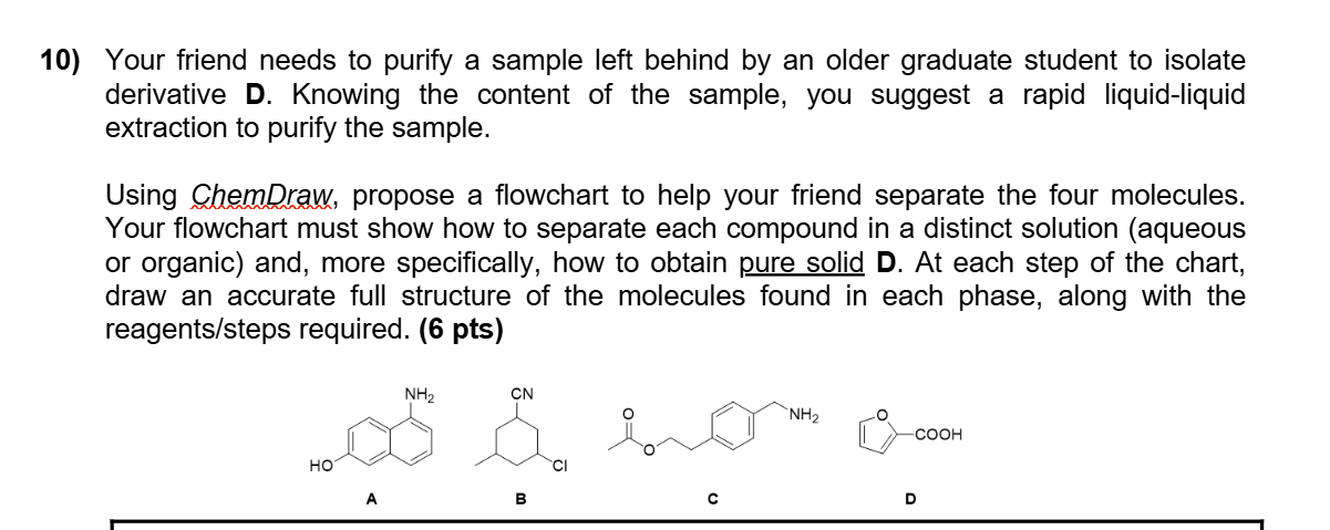 Solved Your friend needs to purify a sample left behind by | Chegg.com