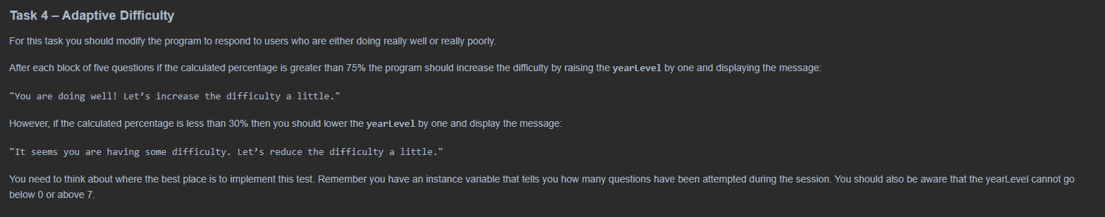 Solved need help with this task. I will supply my code | Chegg.com