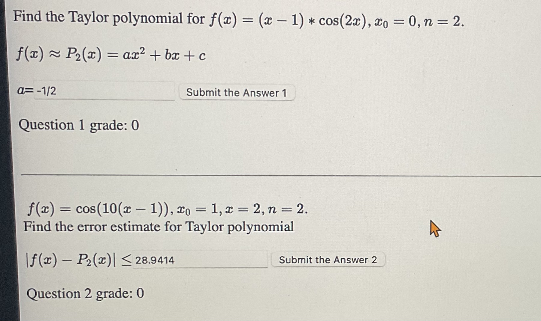 Solved Find the Taylor polynomial for | Chegg.com