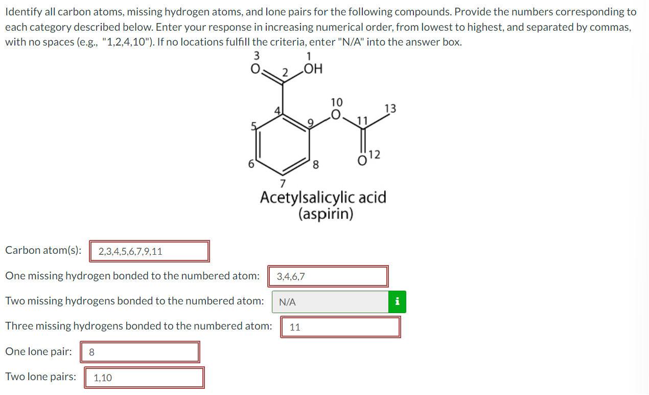 Solved Identify all carbon atoms, missing hydrogen atoms, | Chegg.com
