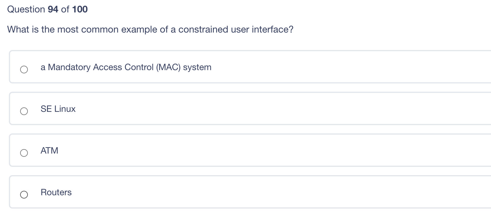 Solved Question 95 of 100 Which principle verifies that the | Chegg.com