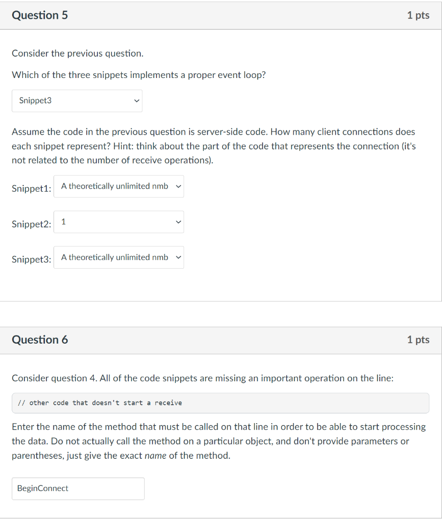 Question 4 1 pts Consider the following C# code | Chegg.com