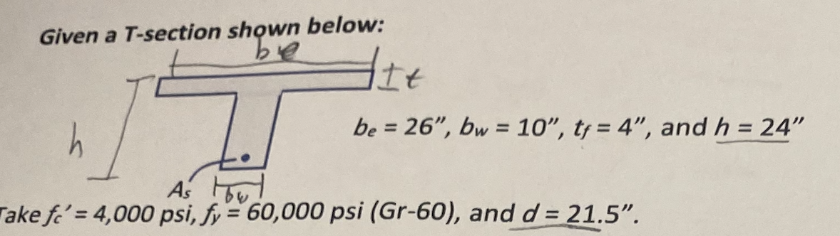 Solved (c) (30 pts) If Vu for the section is found to be | Chegg.com