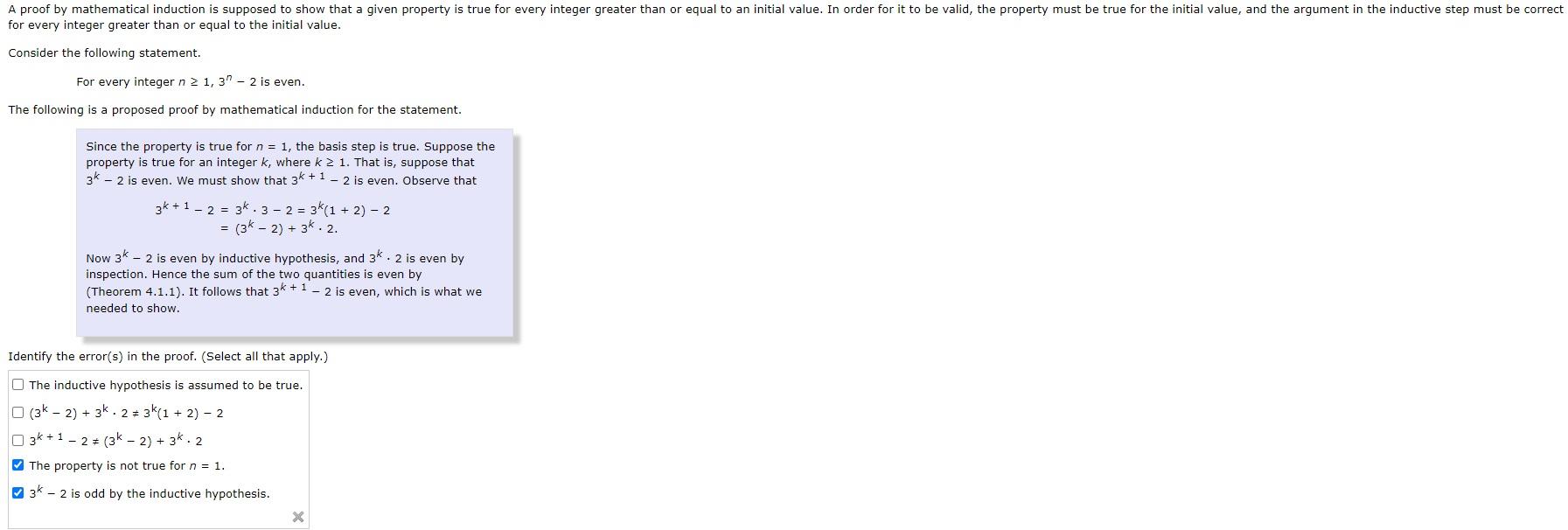 Solved for every integer greater than or equal to the | Chegg.com