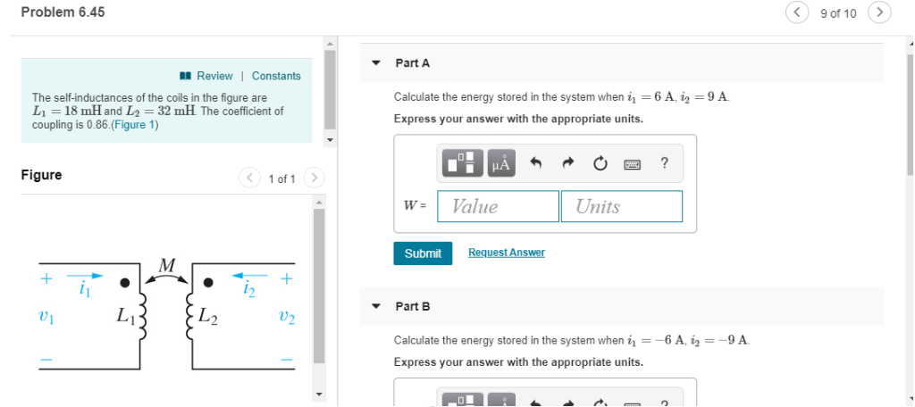 Solved Problem 6.45 9 of 10 > PartA Review Constants The | Chegg.com Solved Problem 6.45 9 of 10 > PartA Review Constants The | Chegg.com