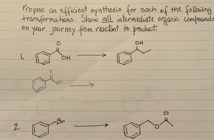 Solved Propose an efficient synthesis for each of the | Chegg.com