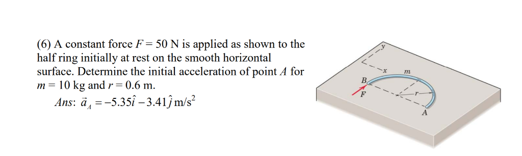 Solved (6) A constant force F 50 N is applied as shown to | Chegg.com
