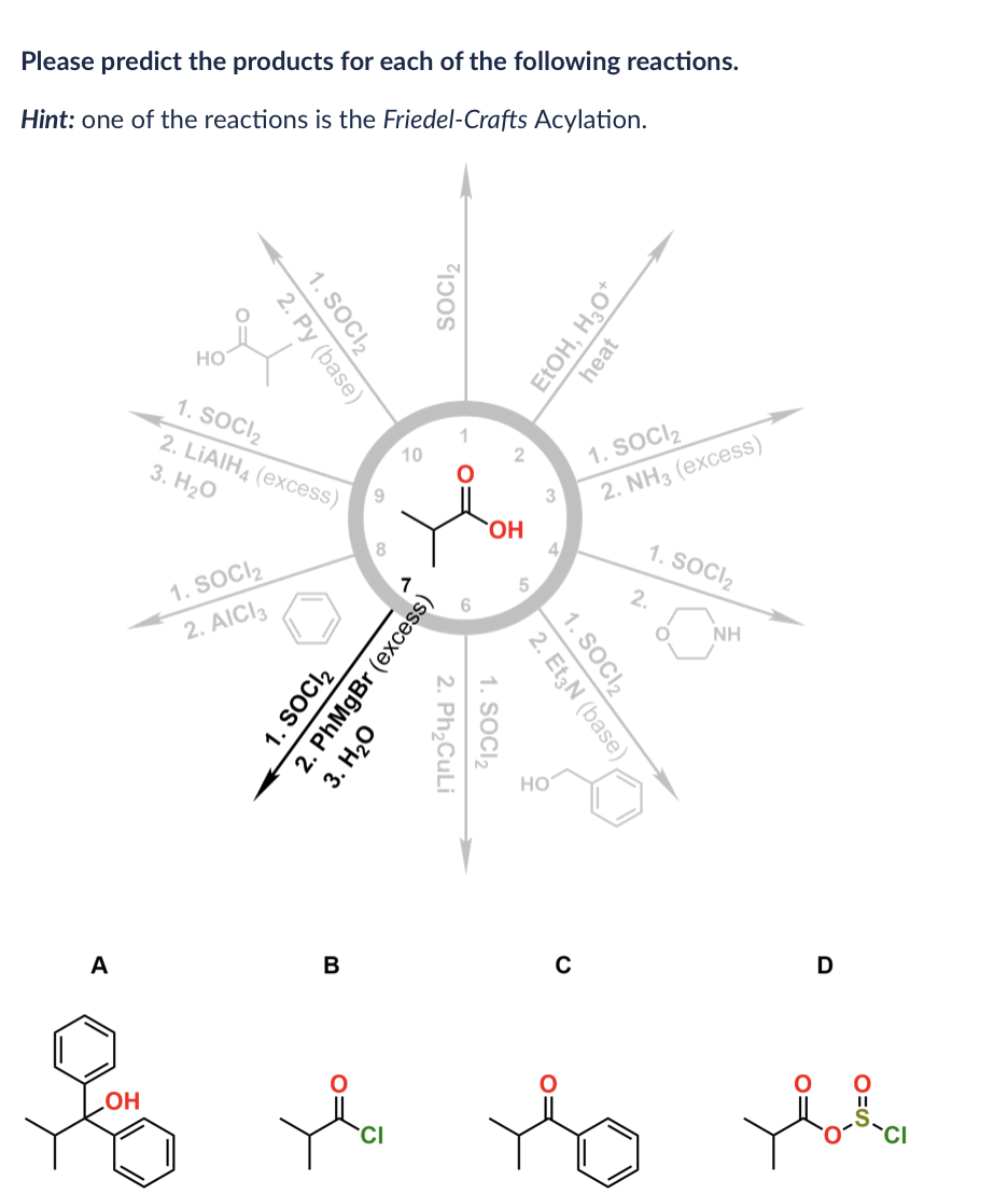 Solved Please predict the products for each of the following | Chegg.com