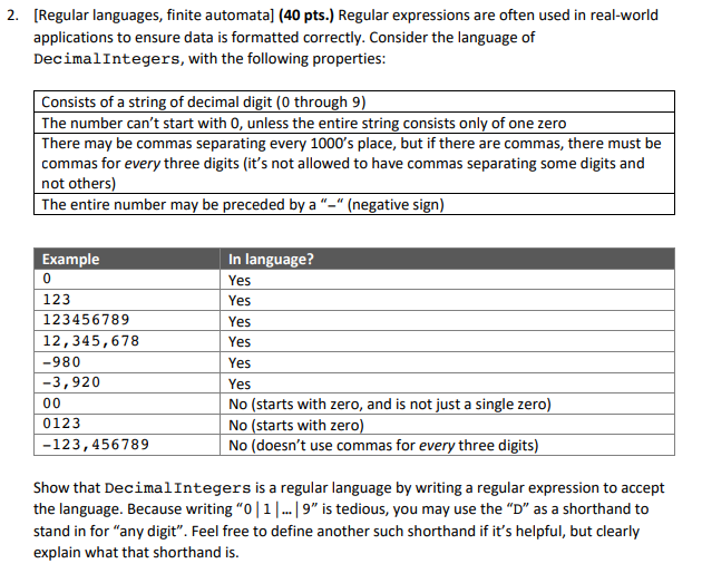 Solved [Regular languages, finite automata] ( 40 pts.) | Chegg.com