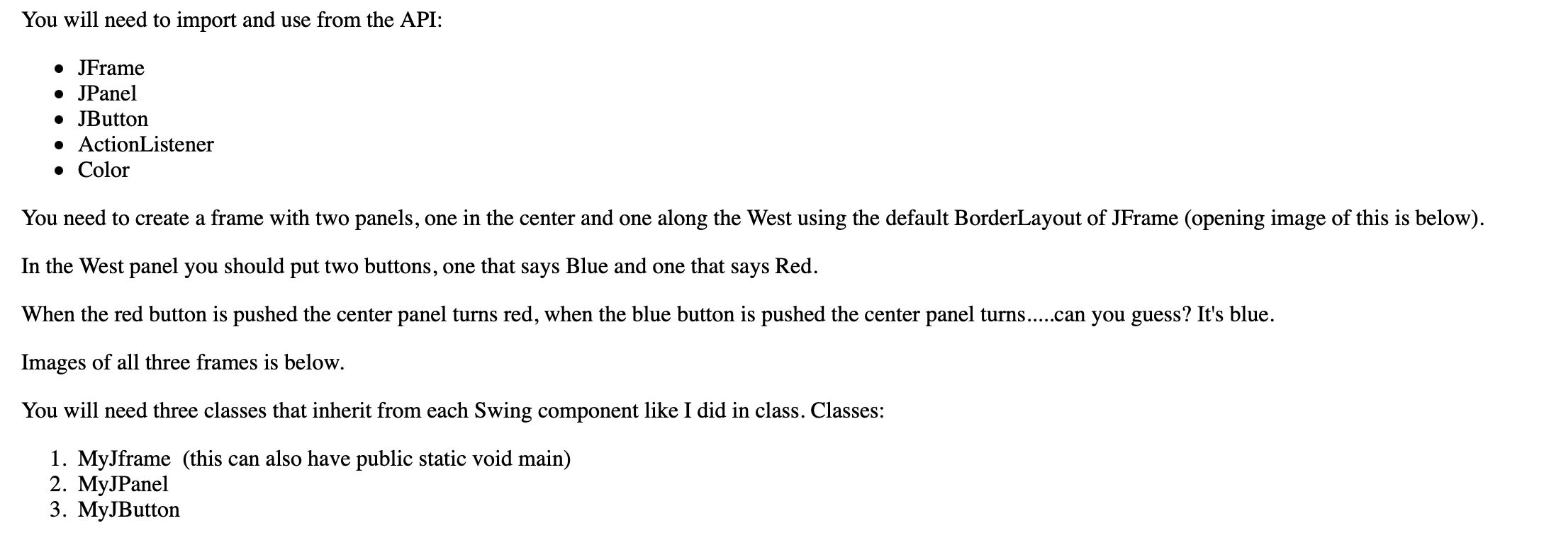 Solved You will need to import and use from the API: • | Chegg.com