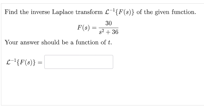 Solved Find the inverse Laplace transform L-1{F(s)} of ﻿the | Chegg.com