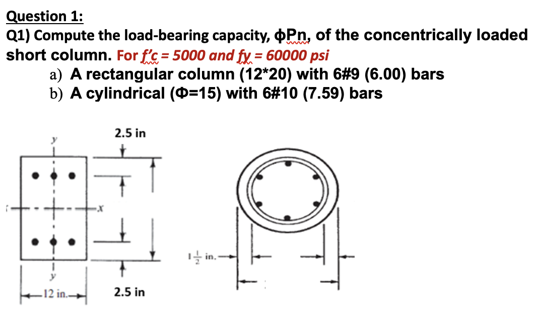 Solved Compute the load-bearing capacity, ϕPn, of | Chegg.com