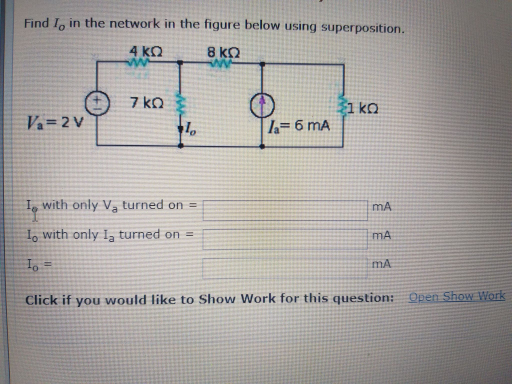 Solved Find Io in the network in the figure below using | Chegg.com