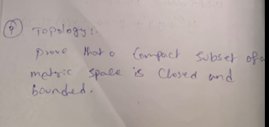 Solved Topology:. prove that o Compact subset of metric | Chegg.com