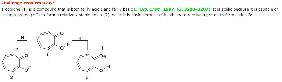 Solved Challenge Problem 02.83 Tropolone (1) is a compound | Chegg.com