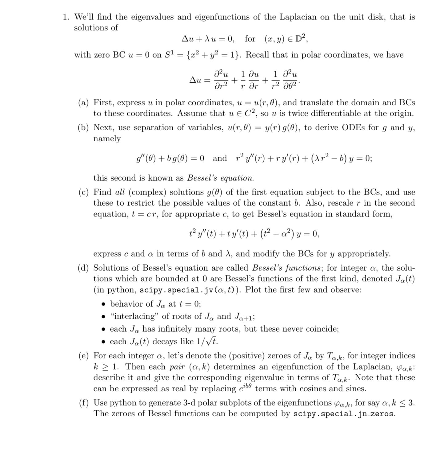 Solved We’ll find the eigenvalues and eigenfunctions of the | Chegg.com