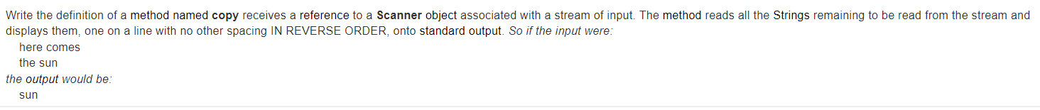 Solved Write the definition of a method named copy receives | Chegg.com