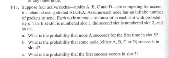 Solved ode. P11. Suppose four active nodes-nodes A, B, C and | Chegg.com