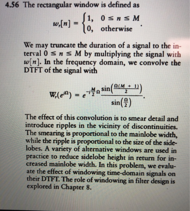 The Hanning window is defined as 0.5-0.5 cos(#), 0 | Chegg.com