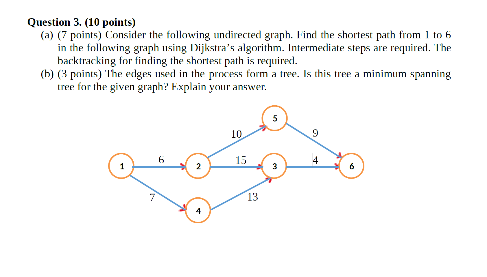 Solved Question 3. (10 points) (a) (7 points) Consider the | Chegg.com