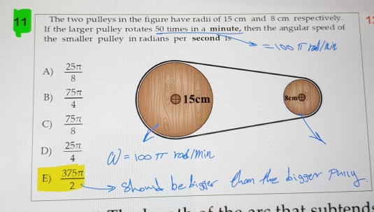 Solved The two pulleys in the figure have radii of 15 cm and | Chegg.com