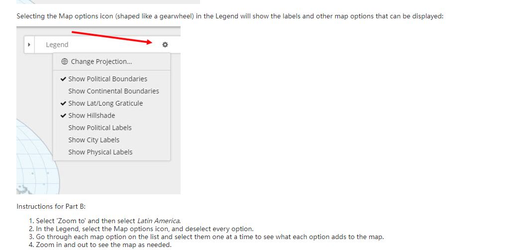 Zooming in changes the map extent and reveals more | Chegg.com