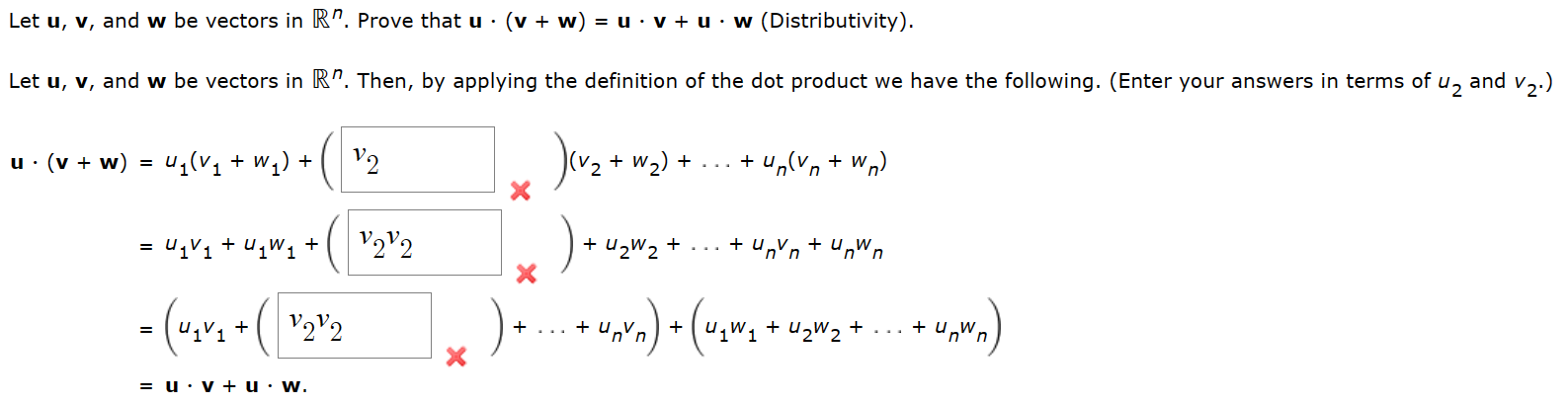 Solved Let u,v, and w be vectors in Rn. Prove that | Chegg.com