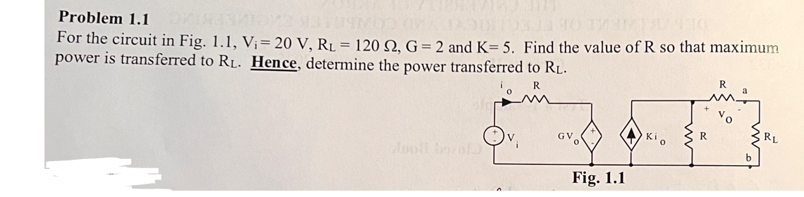 Solved Problem 1.1For the circuit in ﻿Fig. | Chegg.com