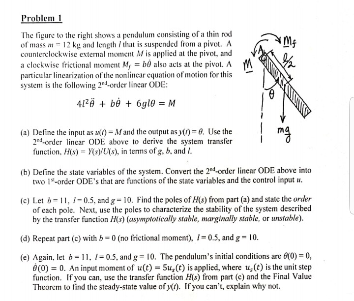 Solved Problem 1 The figure to the right shows a pendulum | Chegg.com