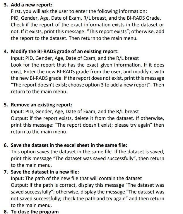 Solved Bi-RADS (Breast Imaging-Reporting and Data System) is | Chegg.com